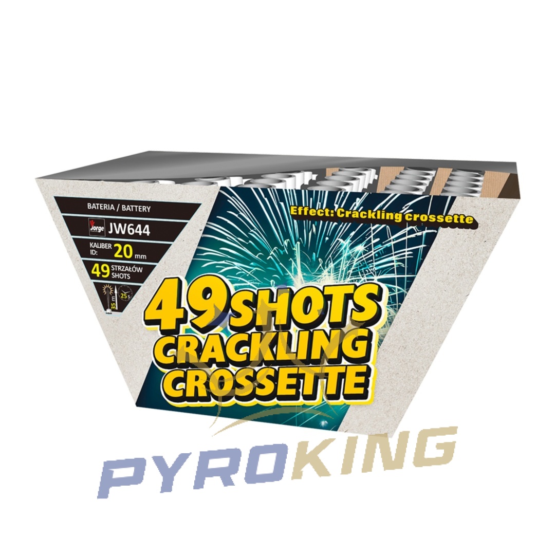 Wyrzutnia Crackling Crosette JW644 - 49s 20 mm - Jorge - Pyroking.pl